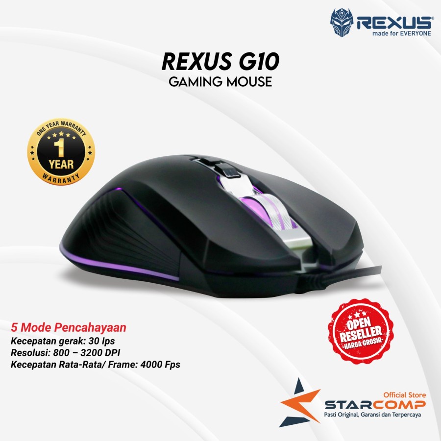 Jual Rexus Mouse Gaming Xierra G10 | Shopee Indonesia