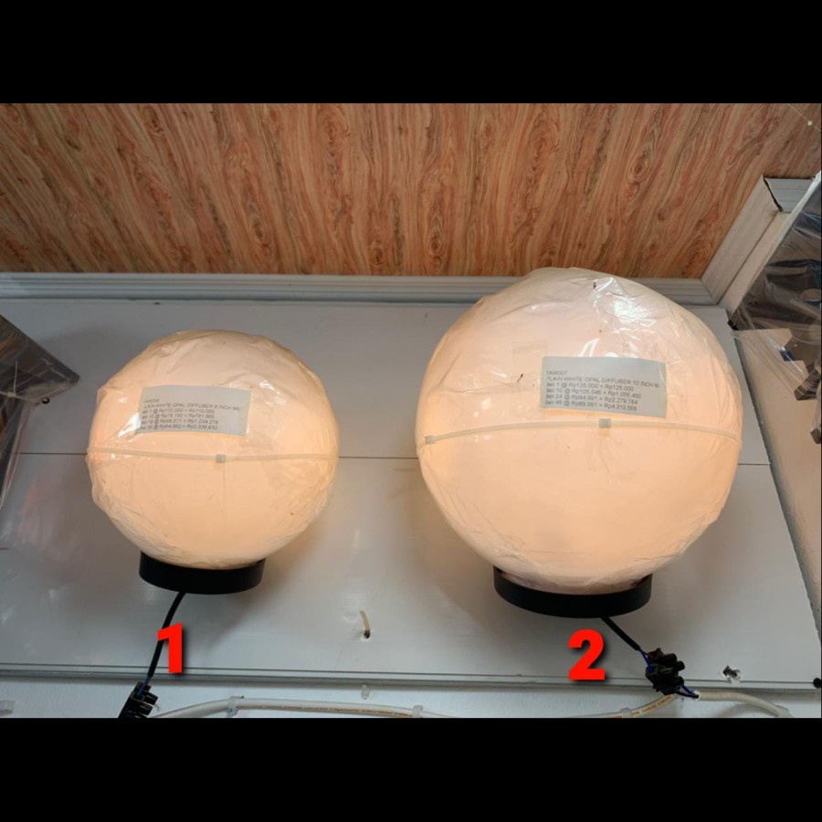 Jual Plain White Oval Diffuser Meval / Lampu Taman Meval 8 Inch 10Inch ...