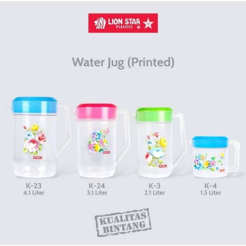 Jual Lion Star K-4 Water Jug 1.5 Liter Eskan Teko Porong Pitcher Plastik Minuman | Shopee Indonesia