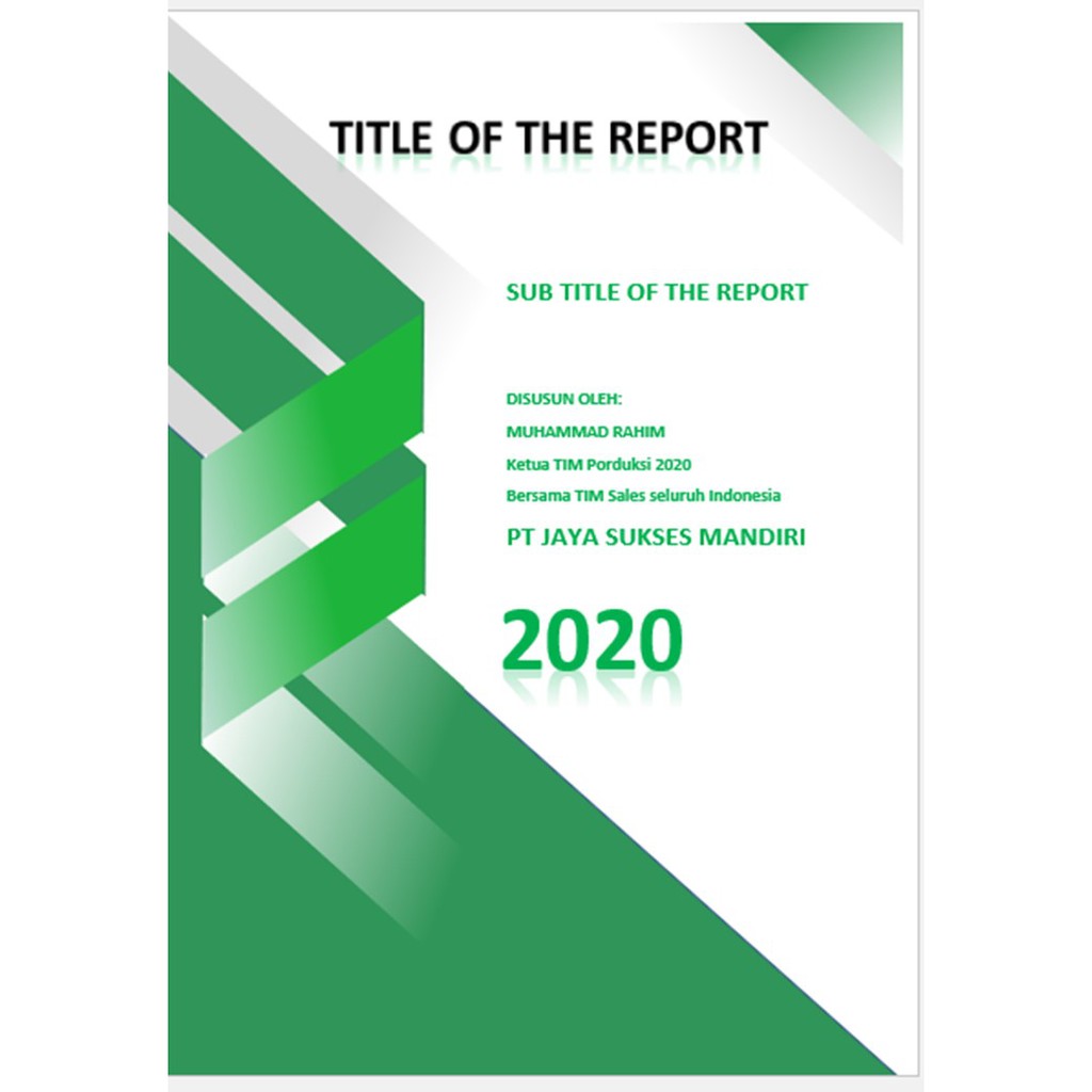 Jual Desain Cover Laporan di Microsofr Word | Shopee Indonesia