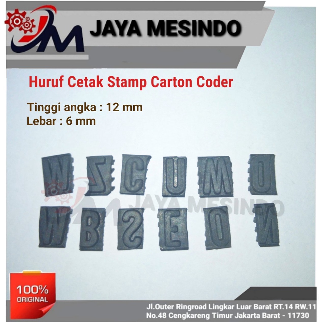 Jual Huruf Cetak Stamp Carton Coder Sparepart | Shopee Indonesia