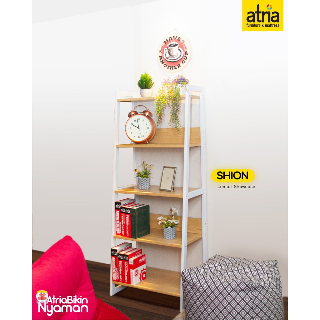 Jual Atria Rak Simpan Hiasan Shion Tall Cabinet Walnut SF-9809 ...