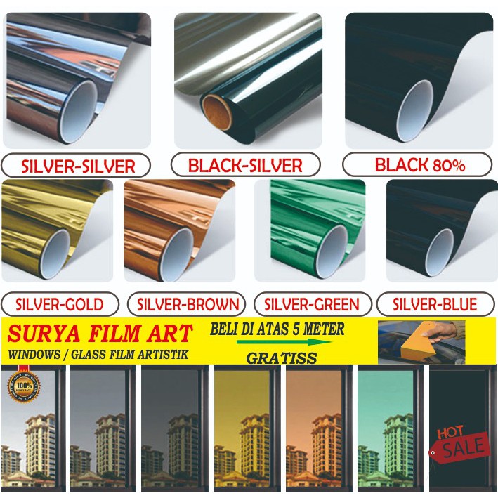 Jual sticker kaca / kaca film oneway / Kaca film cermin premium ...