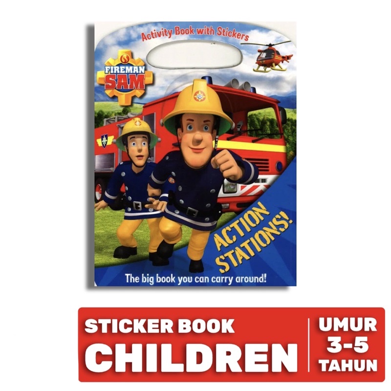 Jual Carry Along Activity Book & Sticker Fireman Sam Buku Cerita ...
