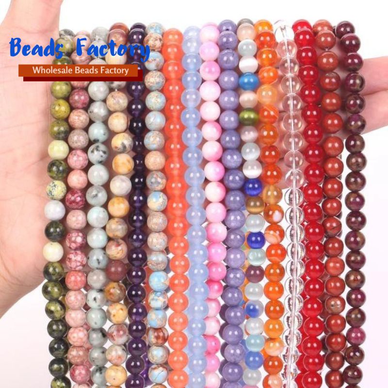 Jual Bahan craft Manik Batu Rose quarts 6mm 8mm 10mm | Shopee Indonesia