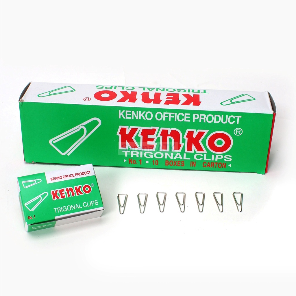 Jual Kenko - Trigonal Clips No.1 Penjepit Kertas - Pack | Shopee Indonesia