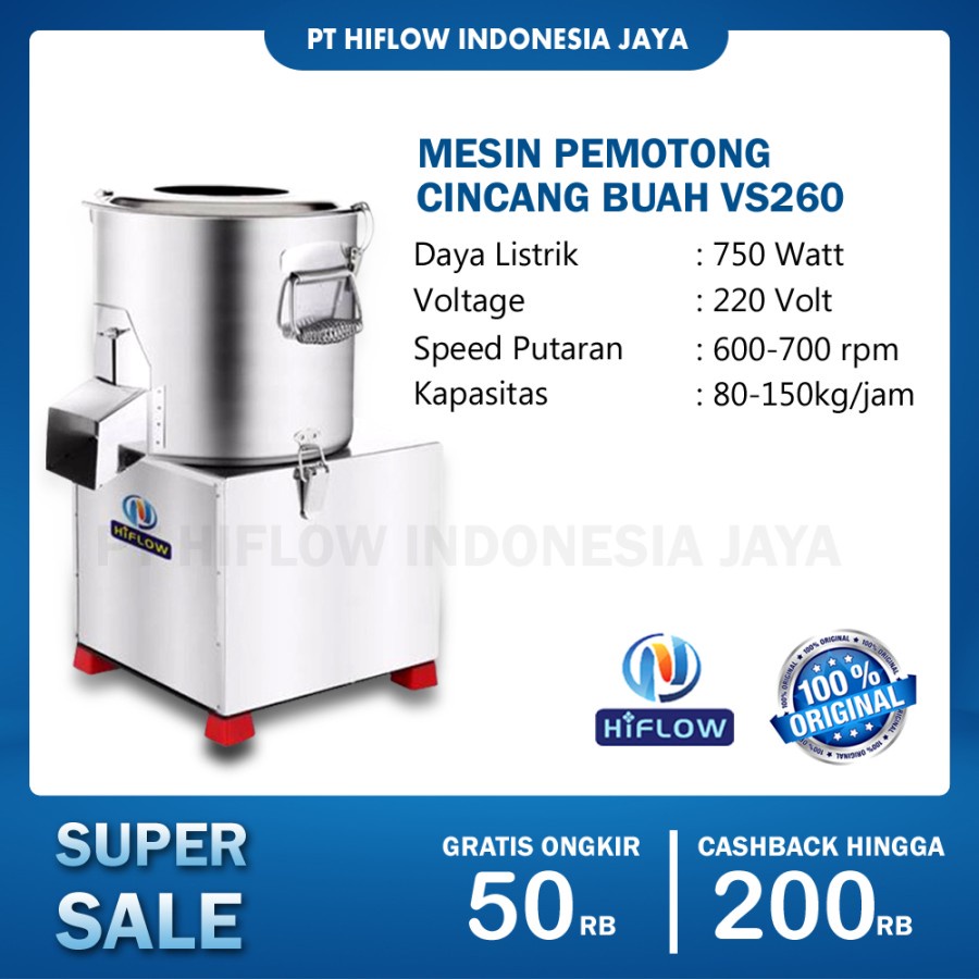 Jual Mesin Pemotong Cincang Buah Sayur VS260 750W Stainless Steel Auto ...