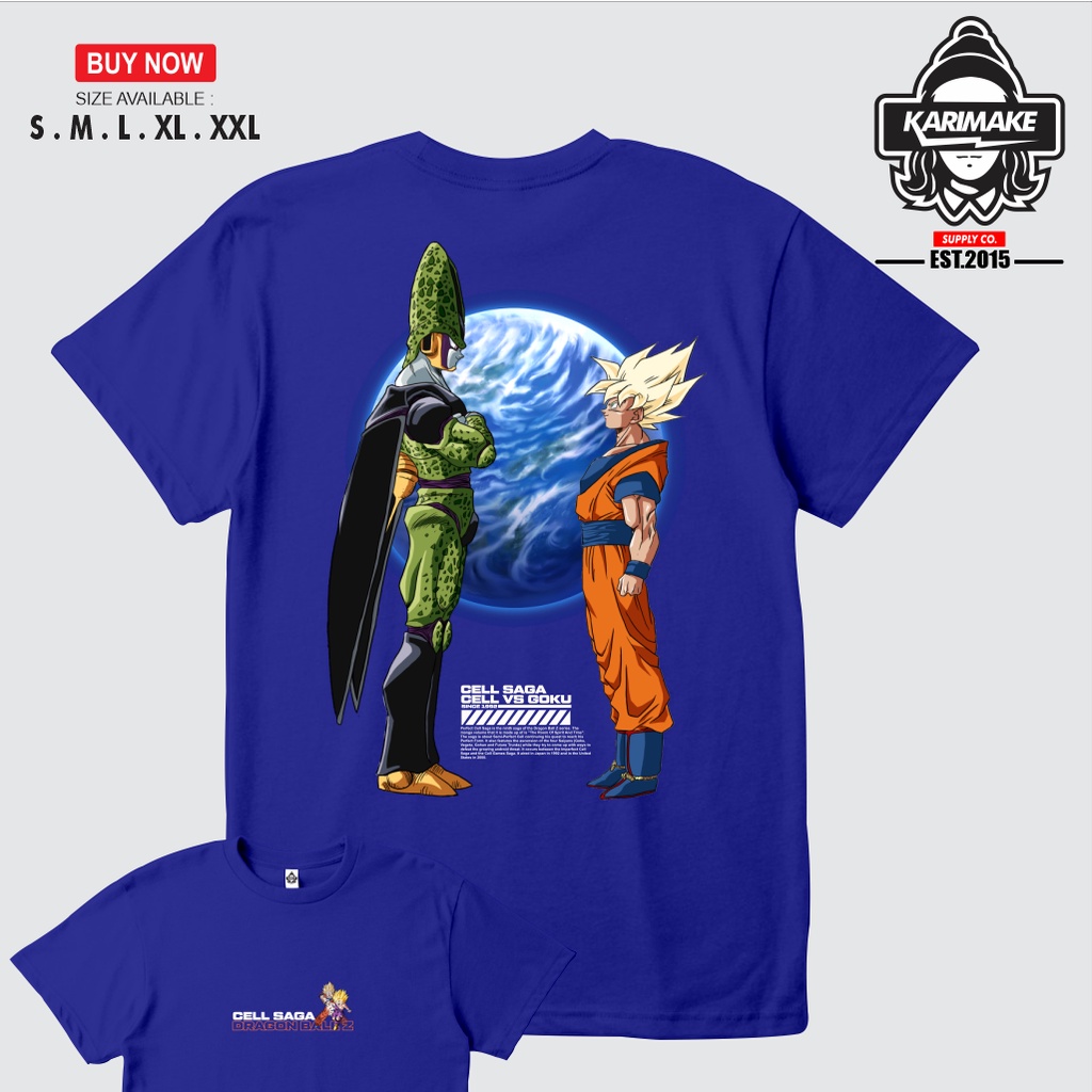 Jual Kaos Baju Anime DRAGON BALL Z CELL SAGA SONGOKU Kaos Anime Jepang ...