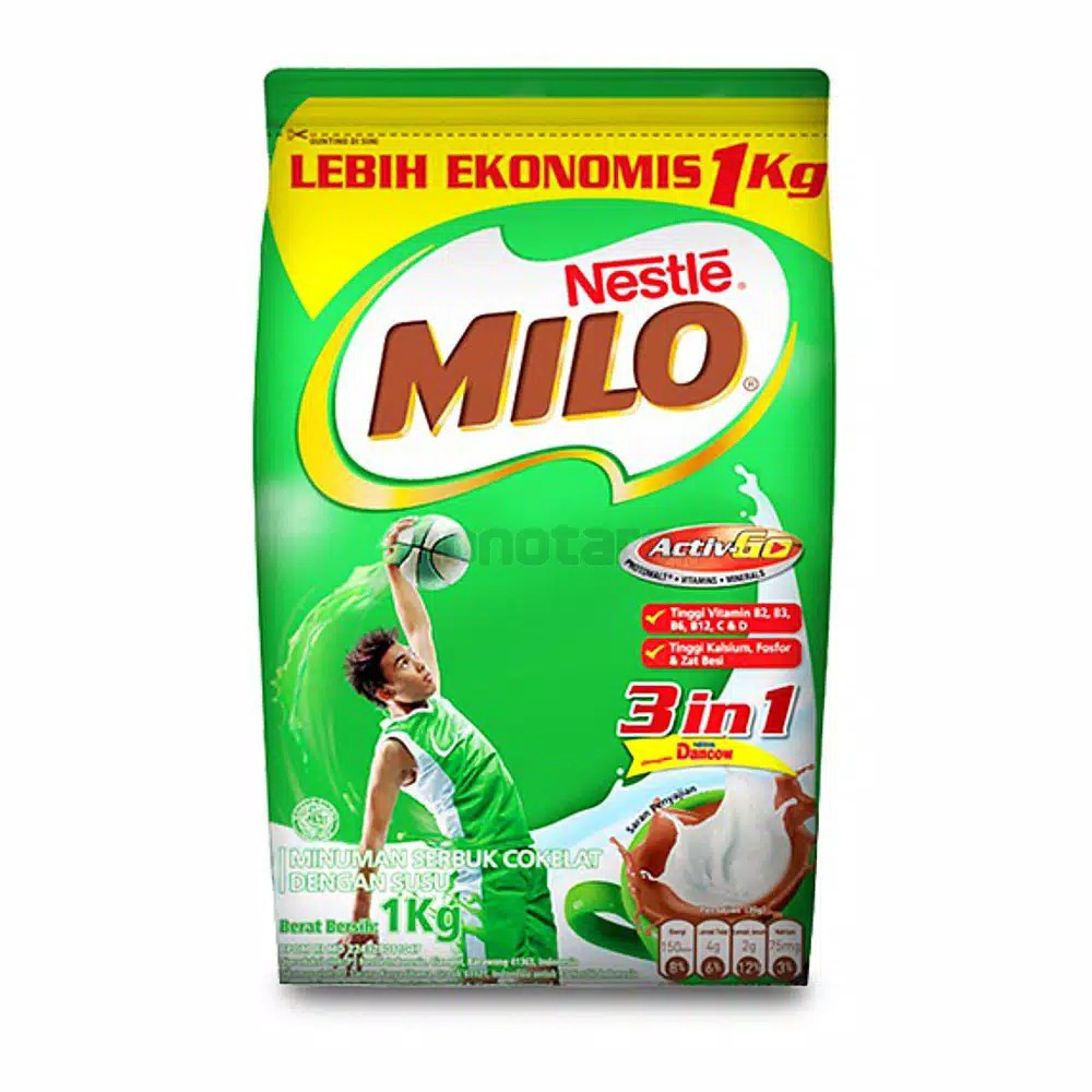 Jual MILO 3 IN 1 POUCH 1 KG | Shopee Indonesia