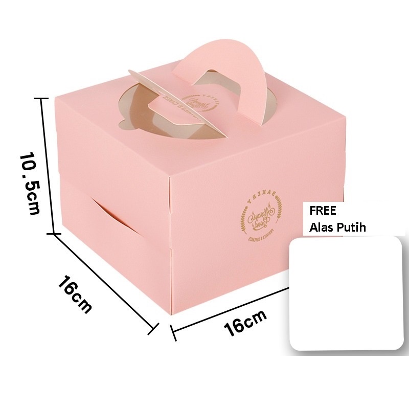 Jual Kotak Kemasan Kue Tenteng / Cake Carry Gift Box Hampers Bakery ...