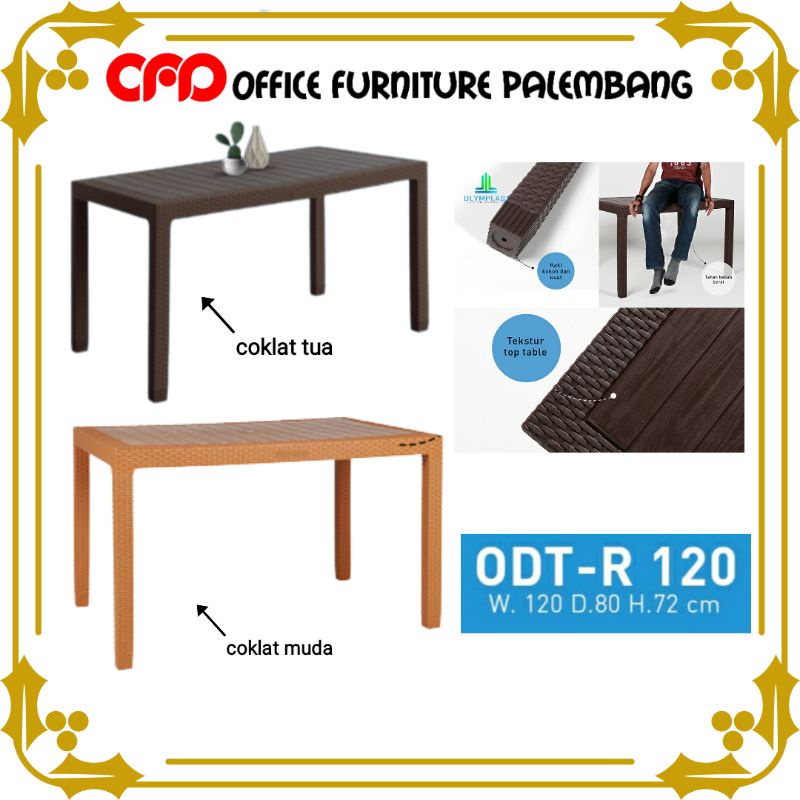 Jual meja makan plastik olymplast ODT R 120 meja kantin meja resto meja ...