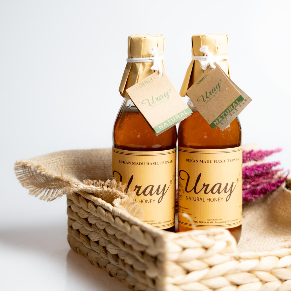 Jual Madu Uray Natural Honey 450ml | Raw Natural Honey | Madu Lebah ...