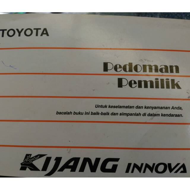 Jual Buku Panduan Manual Toyota Kijang Innova AT MT Tipe E G V 2007 ...