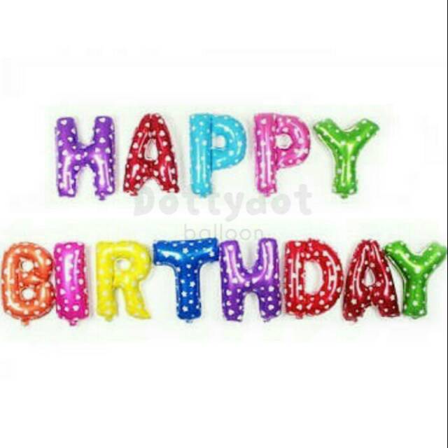 Jual Balon huruf HAPPY BIRTHDAY (1 set) | Shopee Indonesia