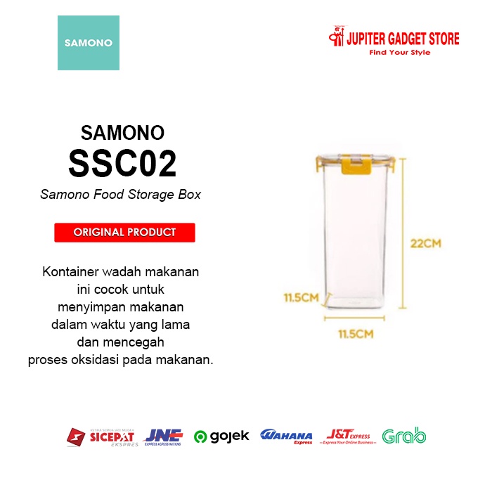 Jual Samono SSC01 SSC02 Toples Makanan Kering Food Storage Box ...