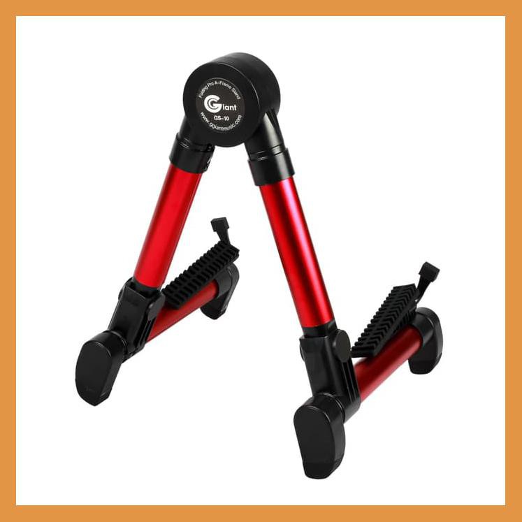 Jual STAND GITAR LIPAT AKUSTIK DAN GITAR BASS GIANT GS-10 MERAH RED ...