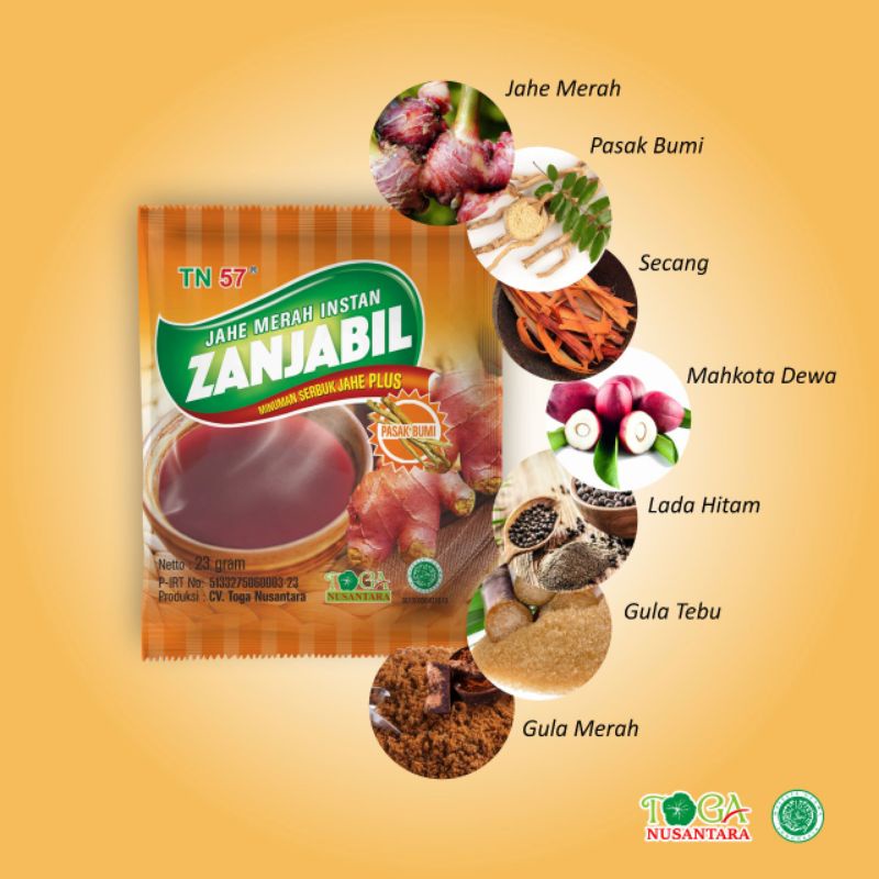 Jual Jahe Merah Instan ZANJABIL Minuman Serbuk Jahe plus Pasak Bumi ...