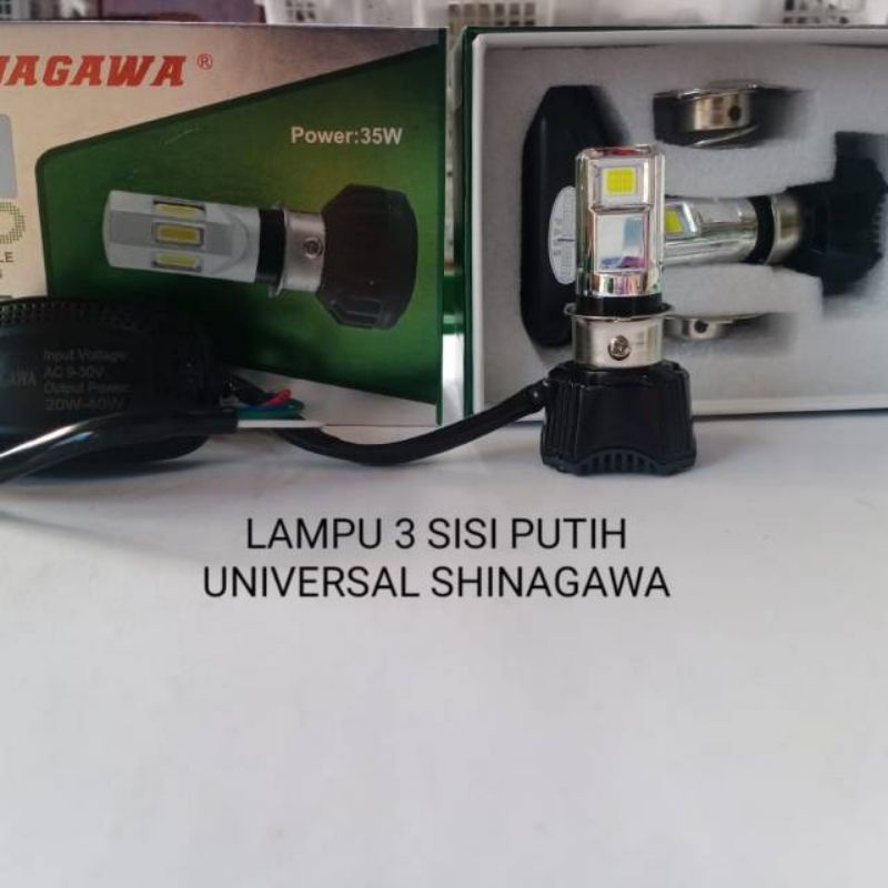 Jual lampu depan led 3 sisi shinagawa M02D universal motor | Shopee ...
