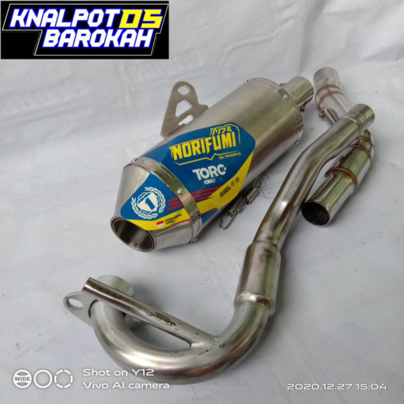 Jual Knalpot CRF NORIFUMI TORC Stenlis KLX D-TRACKER | Shopee Indonesia