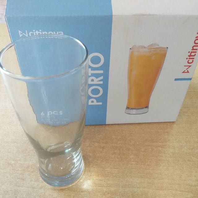 Jual 6 pcs Gelas Minum Kaca Juice Porto | Shopee Indonesia