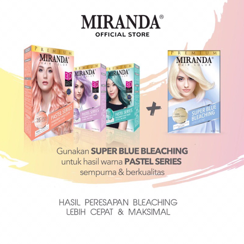 Jual Miranda Hair Color Super Blue Bleaching & Pastel Series | Shopee ...