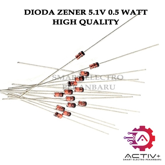 Jual ORIGINAL DIODA ZENER 5.1V 1/2W ZENER 5V1 ZENER DIODE 5,1 V 0.5WATT ORI MIC VOLTAGE ...