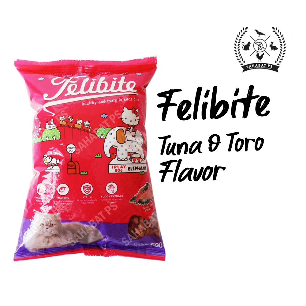 Jual FELIBITE TUNA O TORO FLAVOR DRY CAT FOOD 500gr | Shopee Indonesia