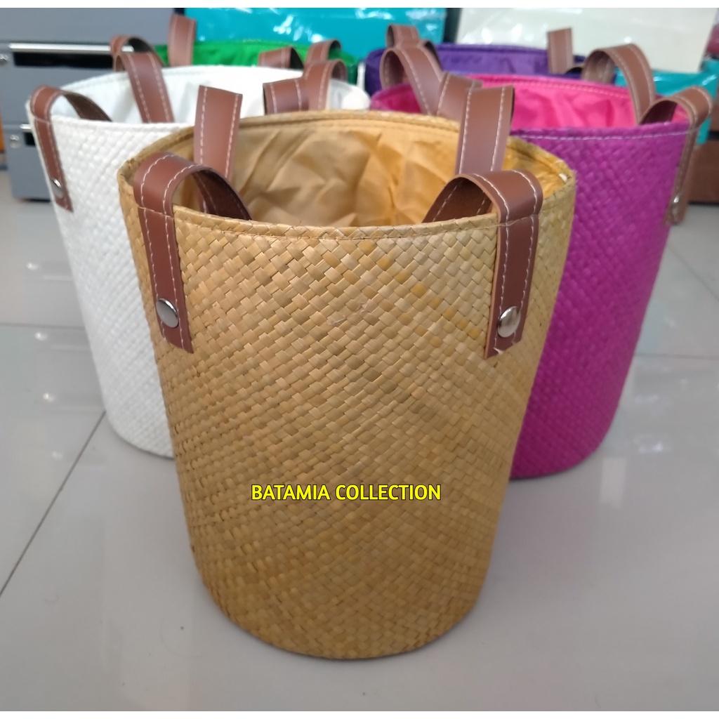 Jual Keranjang Parcel Anyaman Tali Kulit Sintetis Isi 4 Toples Tas ...