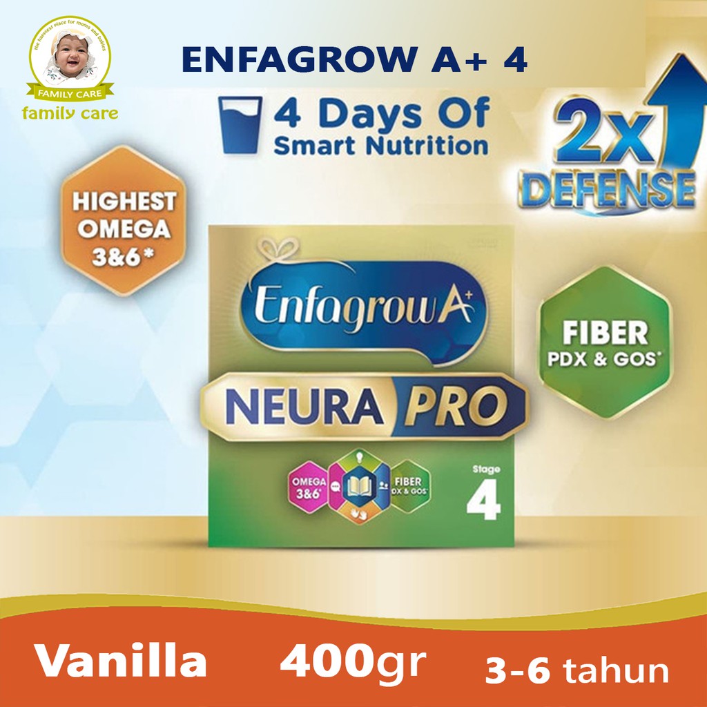 Jual ENFAGROW A + 4 Vanila Vanilla Susu Box 400g / 400 g | Shopee Indonesia