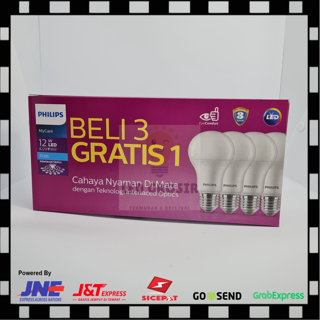 Jual Paket Isi 4 Lampu Philips LED 12w 12 watt 12watt (isi 4pc ...