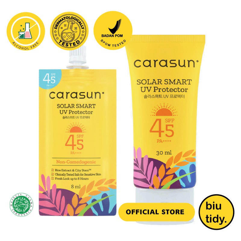 Jual Carasun Solar Smart UV Protector Spf 45 PA++++ | Shopee Indonesia