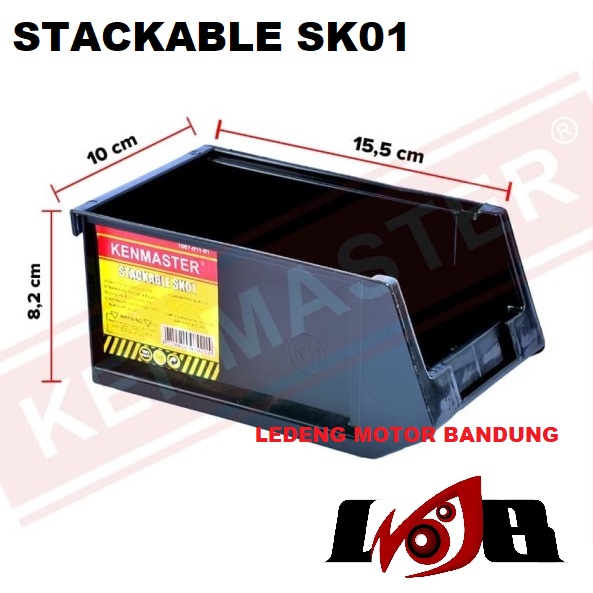 Jual Stackable SK01 Kenmaster Kotak Plastik Rak Susun Storage Box ...