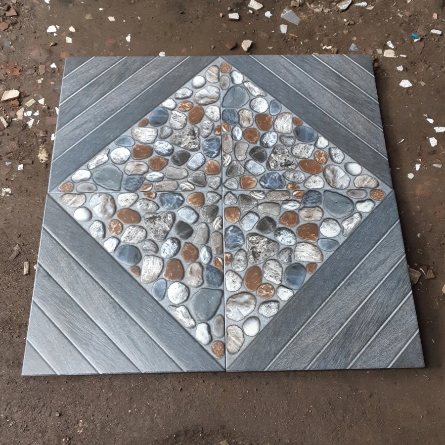 Jual Keramik Lantai 40x40 Kasar Batu Timbul | MERK MULIA Keramik Lantai ...