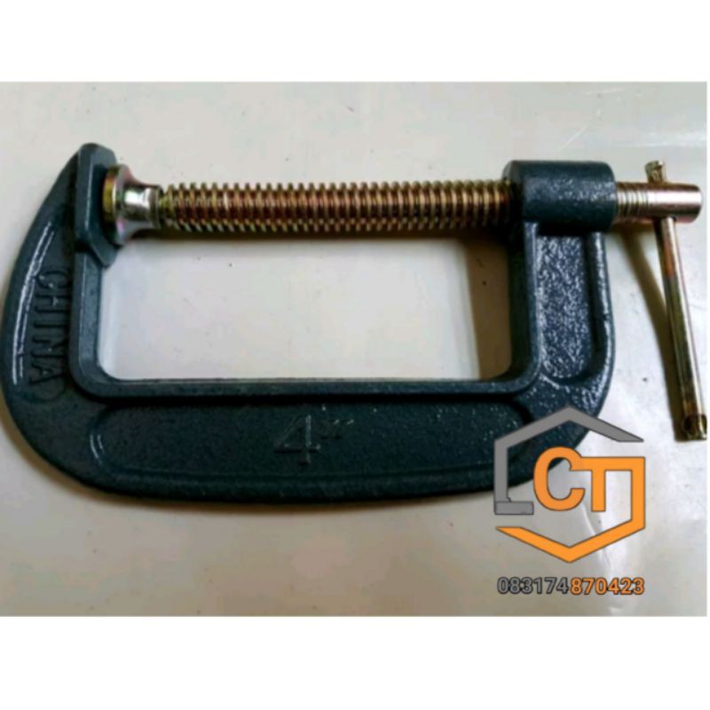Jual Klem C alat 4 Inch Alat penjepit model C Medium Duty Type | Shopee ...