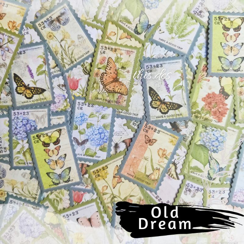 Jual Stiker Perangko vintage | Sticker Vintage Stamps Retro journal ...