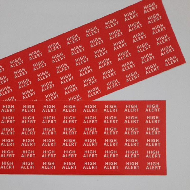 Jual Stiker Label Lasa | Stiker Label High Alert | Stiker Label Lasa ...