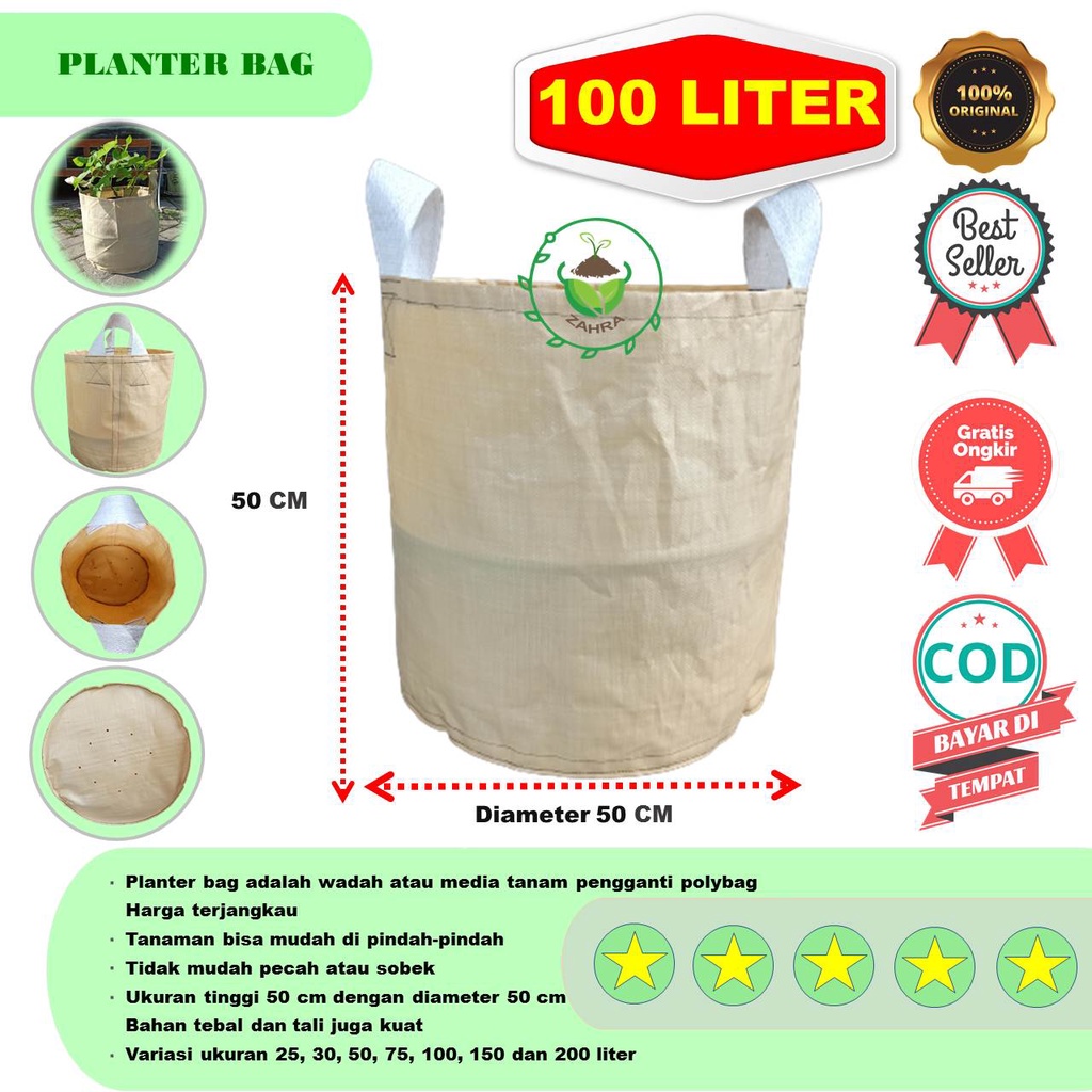 Jual Planter Bag kediri Ukuran 50x50 Cm 100 Liter planterbag media ...