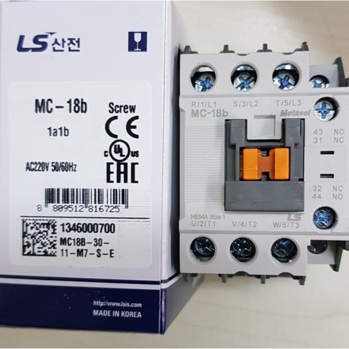 Jual LS KONTAKTOR 18A 7.5KW CONTACTOR MC-18B 1A1B AC 380V | Shopee ...