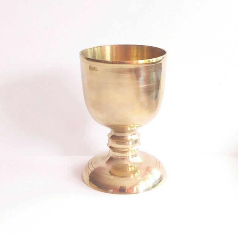 Jual Tempat bija gelas cawan lurus kuningan Bali | Shopee Indonesia