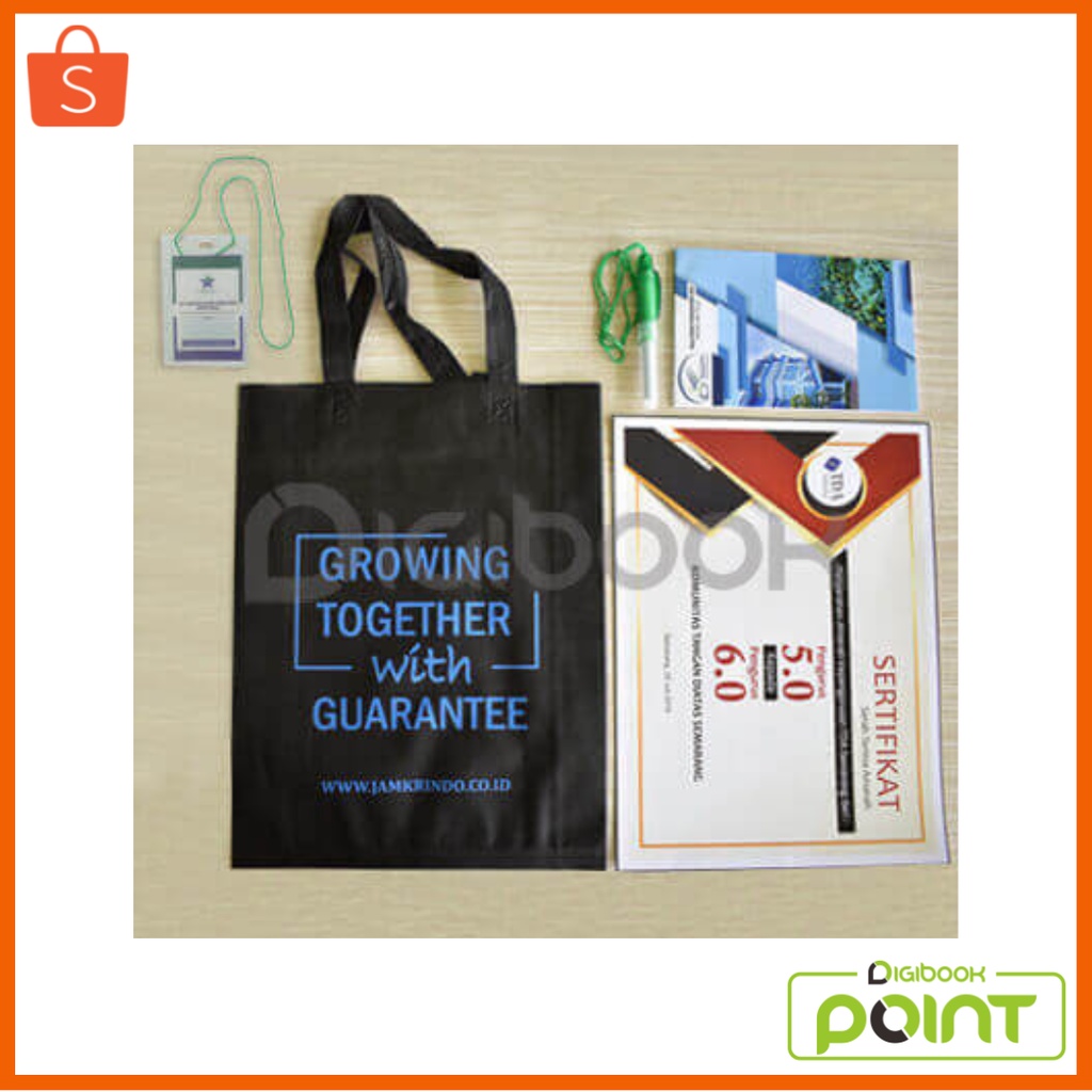 Jual Paket Seminar Kit Bronze Isi 5 Spundbond Pulpen Notebook ID Card ...