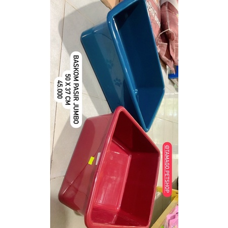Jual baskom pasir bak pasir kucing cat litter box jumbo ukuran 50 x 37 ...