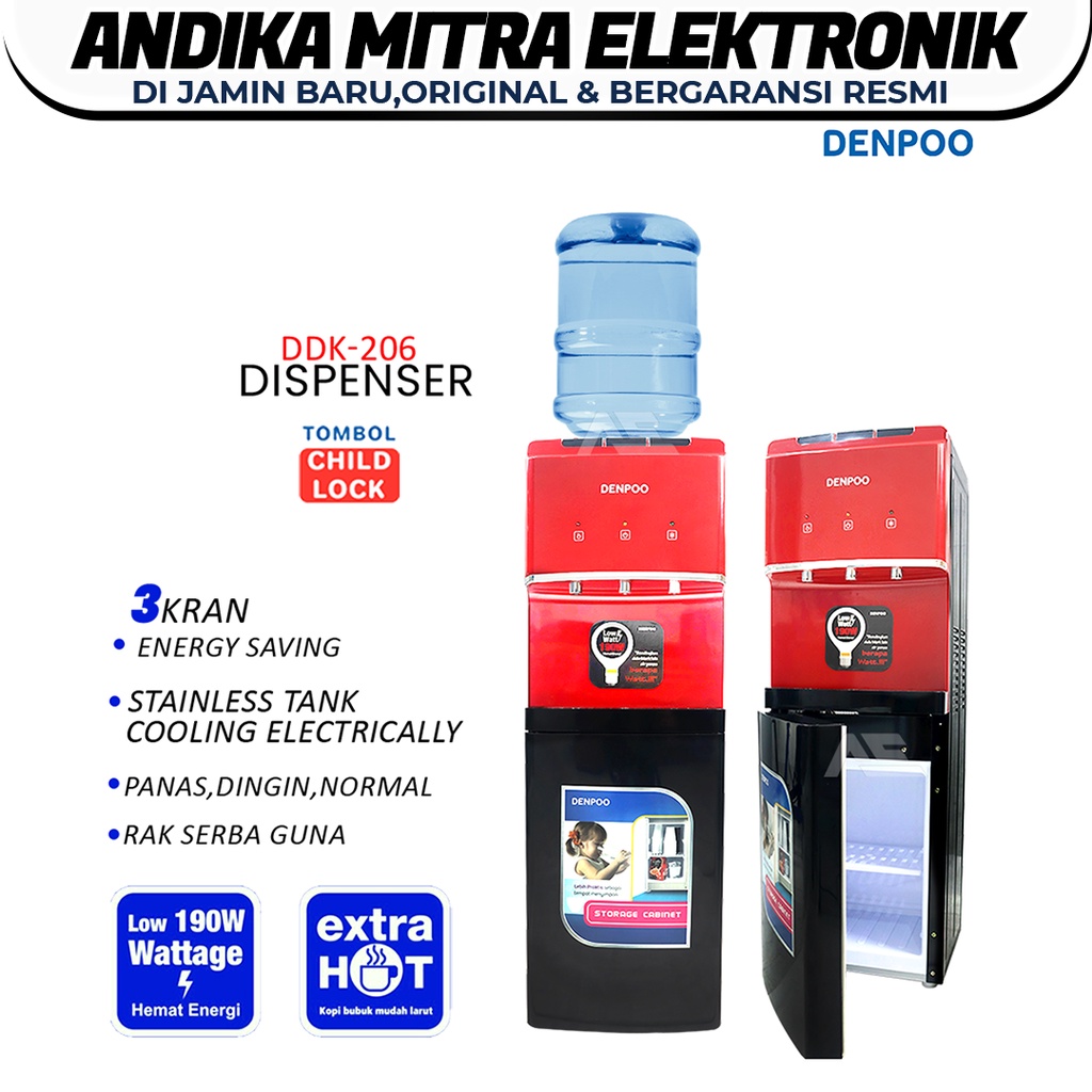 Jual Dispenser DDK 206 Compressor Low Watt Terbaru dan Super Hemat ...