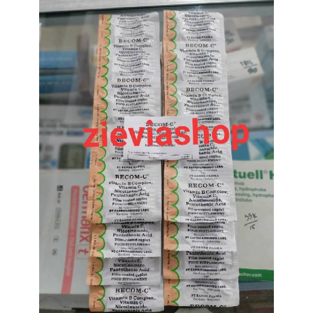 Jual SALE!!! Becom C tablet harga per lembar vit c multivitamin dan ...