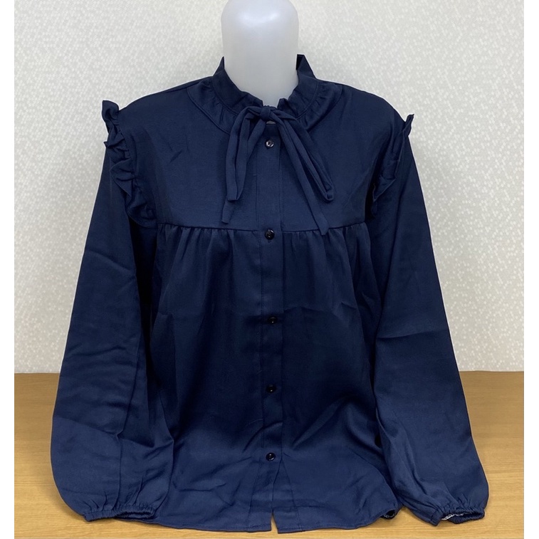 Jual BLOUSE KOREA -BLOUSE SHANGHAI RUMBAI TALI - ATASAN WANITA ...