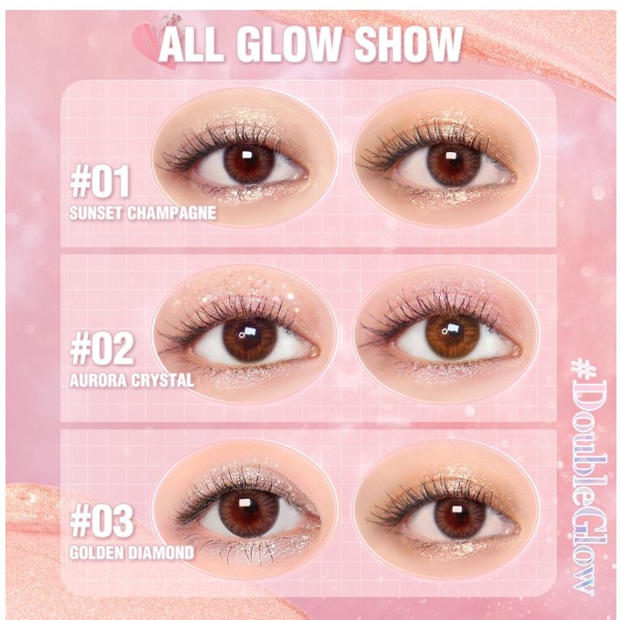 Jual [BPOM] PINKFLASH DoubleGlow 2 in 1 All Glow Liquid Eyeshadow ...