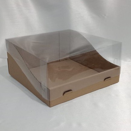 Jual Box Lengkung Full Tutup Mika 25x25x12 cm/ DIE CUT/ Box Puding Box ...