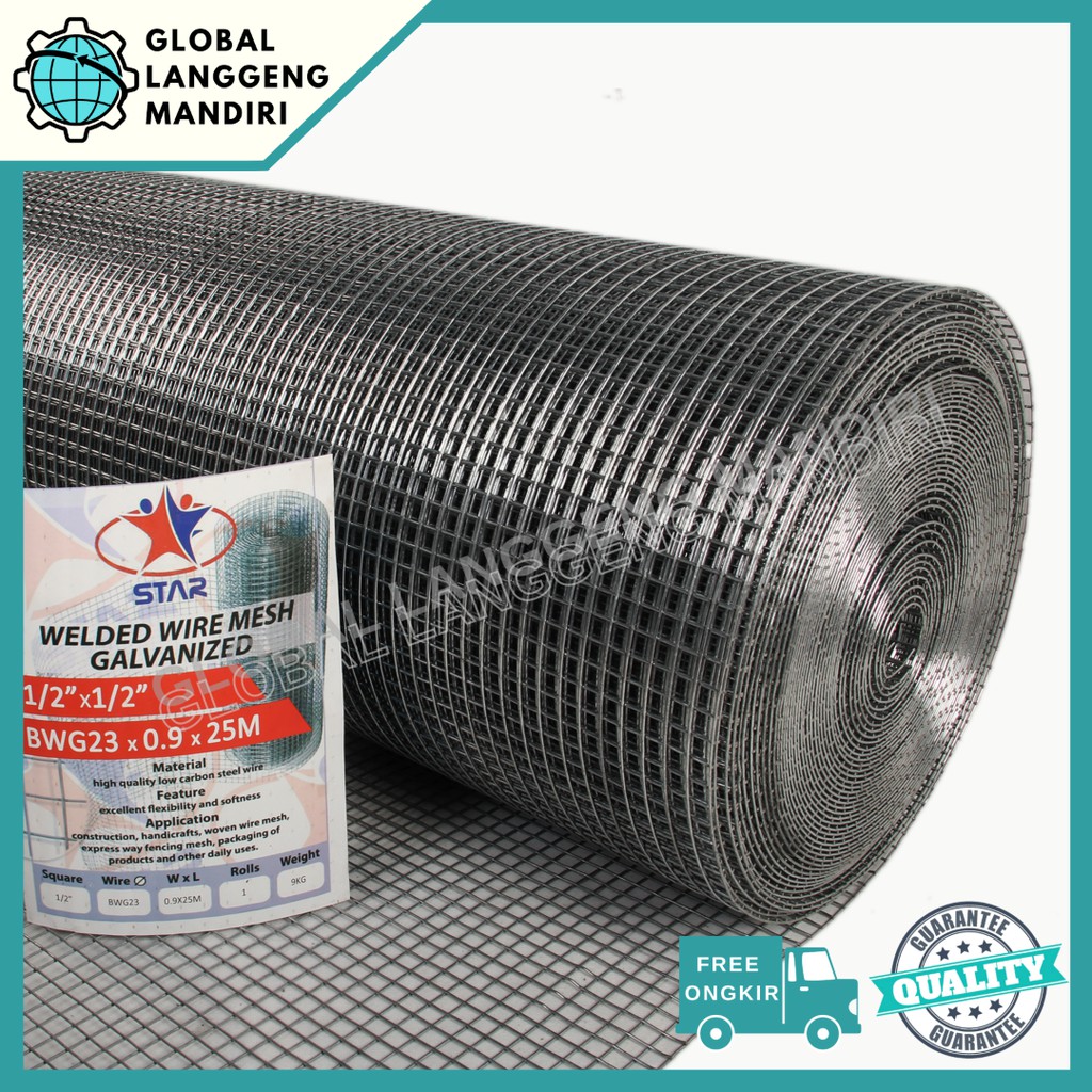 Jual KAWAT RAM GALVANIS HQ 1/2"X1/2"X0.6MMX0.9M / KAWAT LOKET 12MM ...