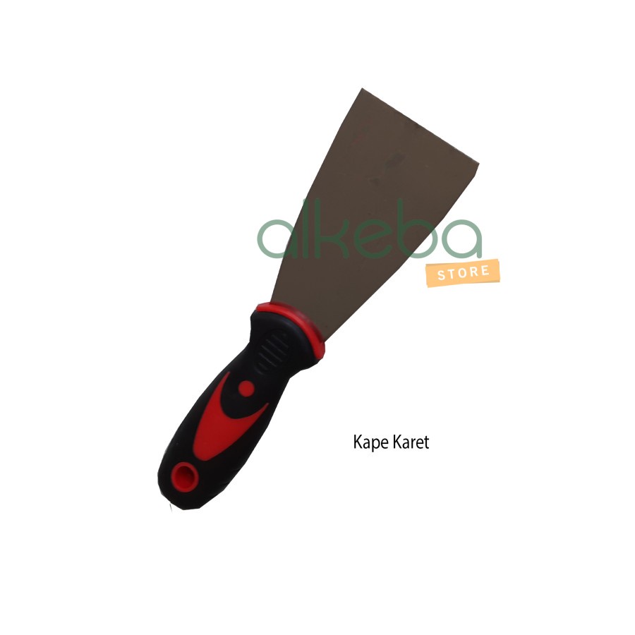 Jual Kape cat stainless steel gagang karet scraper plat besi | Shopee ...