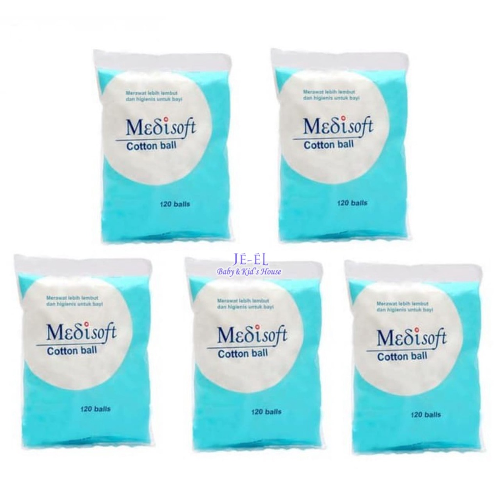 Jual Medisoft Cotton Balls Kapas Bulat Bola Kapas Bayi 120 balls 75 gr ...