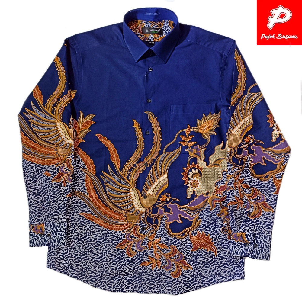 Jual Pojok Busana Alisan Kemeja Lengan Panjang Batik Pria Slim Fit Art ...